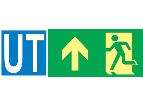 Nødutgang/UT Pil OPP 354 x 118 mm - AE - Arbeidsmiljøsenteret