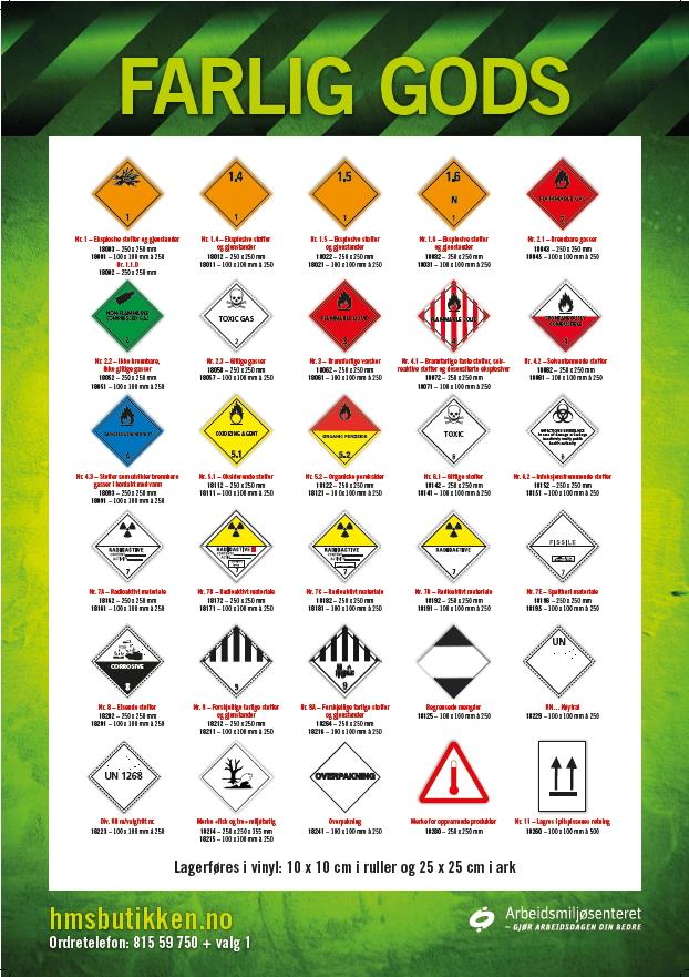 ADR-Plakat 400 x 600 mm - Arbeidsmiljøsenteret