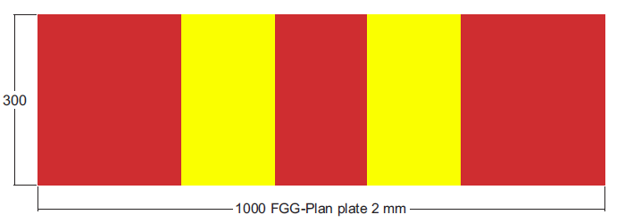 Hindermarkering - Sperrestein 1000 x 300 mm - FGG folie ...