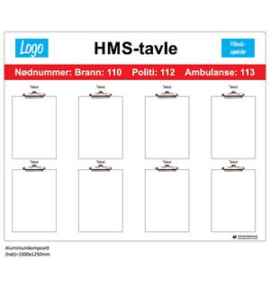 HMS-tavle med Hjulstativ - STANDARD 100 x 125 cm - KLYPER ...