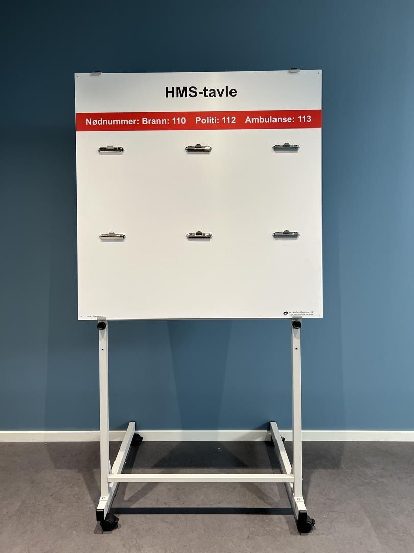 HMS-tavle med Hjulstativ - STANDARD 100 x 100 cm - KLYPER ...