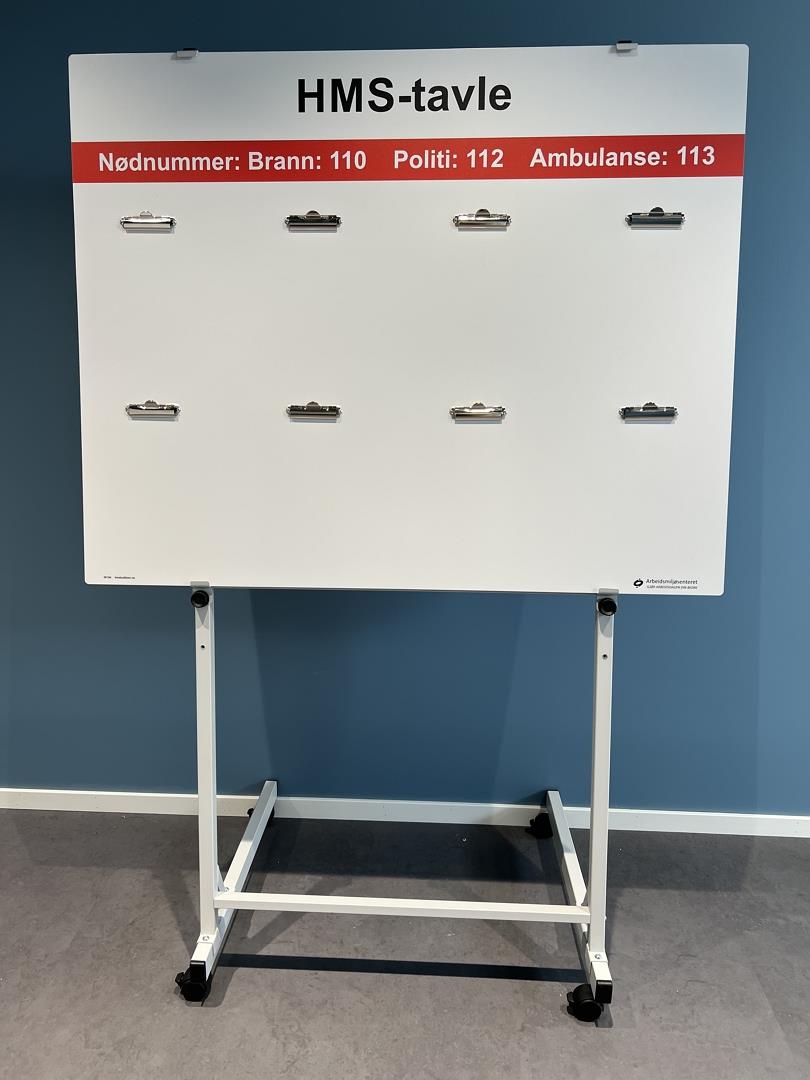 HMS-tavle med Hjulstativ - STANDARD 100 x 125 cm - KLYPER ...